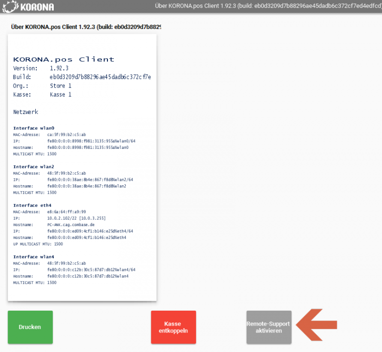 Combase-Support kontaktieren » Handbuch | KORONA.pos